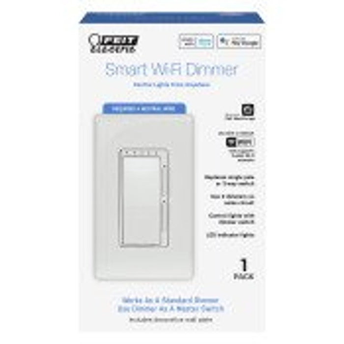 Feit Electric DIM/WIFI Smart Dimmer, 120 V, Wi-fi, White ...
